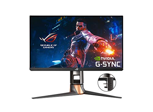 ASUS ROG Swift 360Hz PG259QNR 24.5” HDR Gaming Monitor, 1080P Full HD, Fast IPS, 1ms, G-SYNC, ULMB, NVIDIA Reflex Latency Analyzer, HDMI DisplayPort USB, Desk Mount Kit, VESA Wall Mountable, HDR10