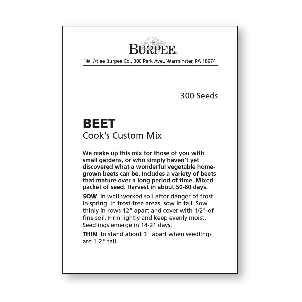 Burpee Cook's Custom Mix Beet Seeds 300 seeds