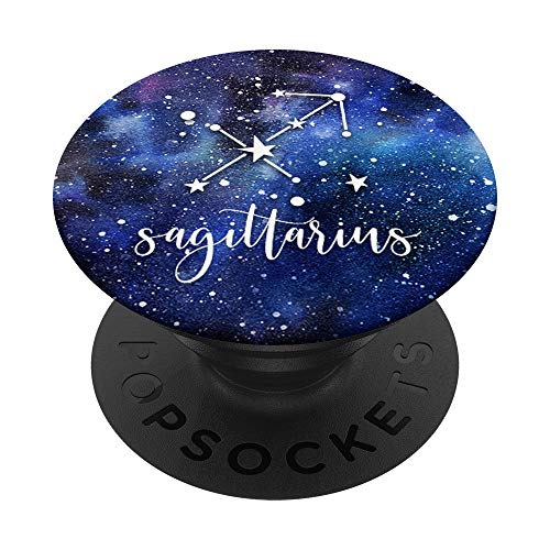 Sagittarius - Cool Blue Astrological Horoscope Zodiac Sign PopSockets PopGrip: Swappable Grip for Phones & Tablets