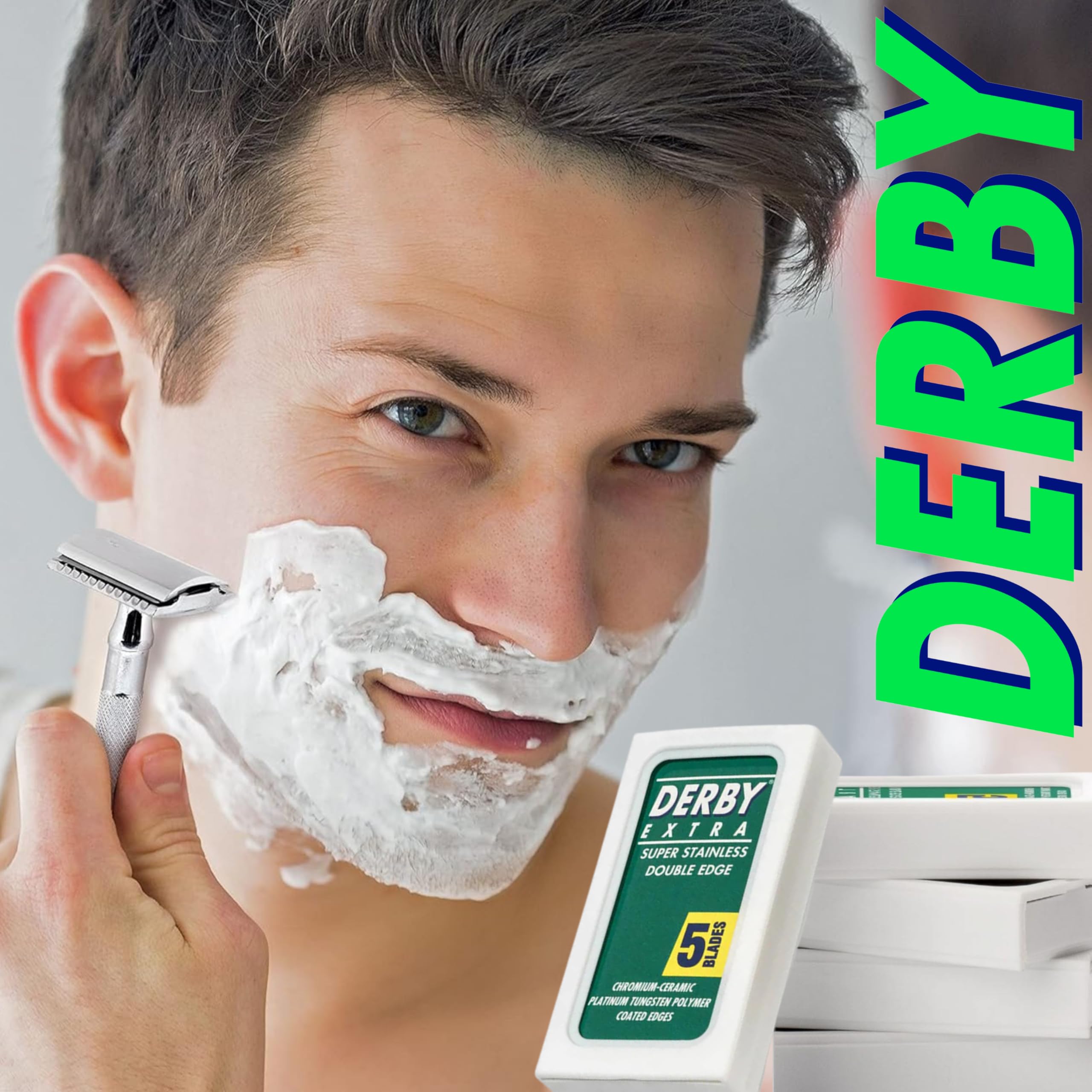 50 Derby Extra Double Edge Razor Blades Stainless Steel