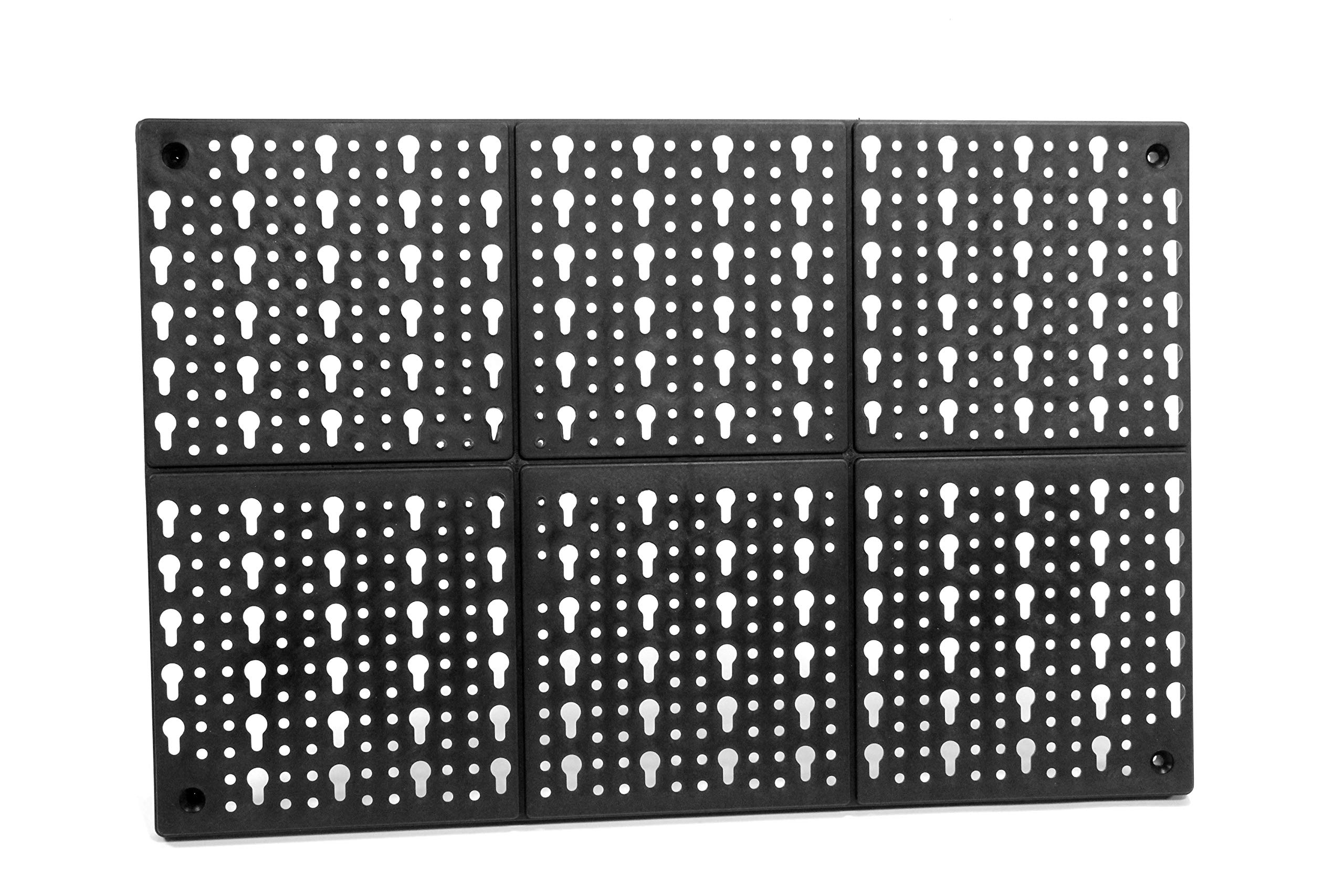 VViViD 27 pcs ABS Plastic 39" x 10.5" Wall-Mounted DIY Tool Organizer Pegboard and Tray Set 50lb Capacity.