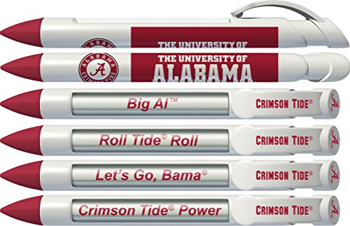 Greeting Pen College Pens- Alabama Crimson Tide Braggin' Rights Rotating Message 6 Pen Set 20502