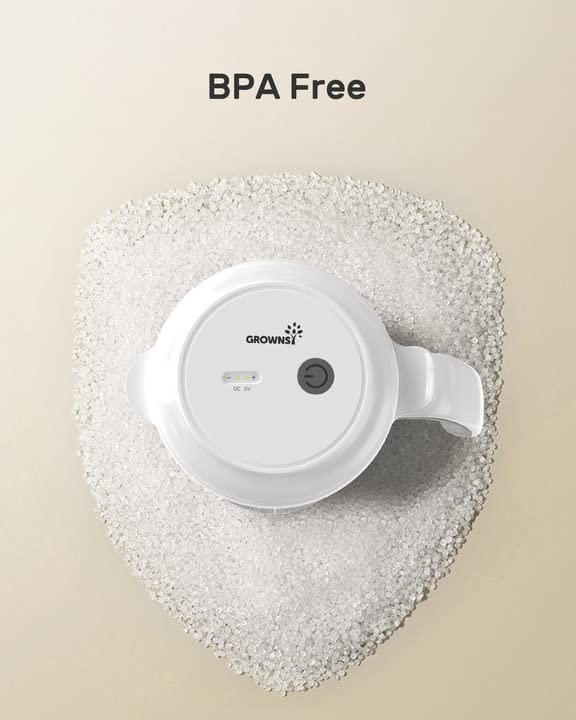 Grownsy Baby Formula Mixer Pitcher 32OZ, Magnetic Charging Electric Formula Mixing Pitcher, Auto Mixing for Formula Powder, Breastmilk, Without Air Bubbles or Lumping, BPA Free, Easy to Clean