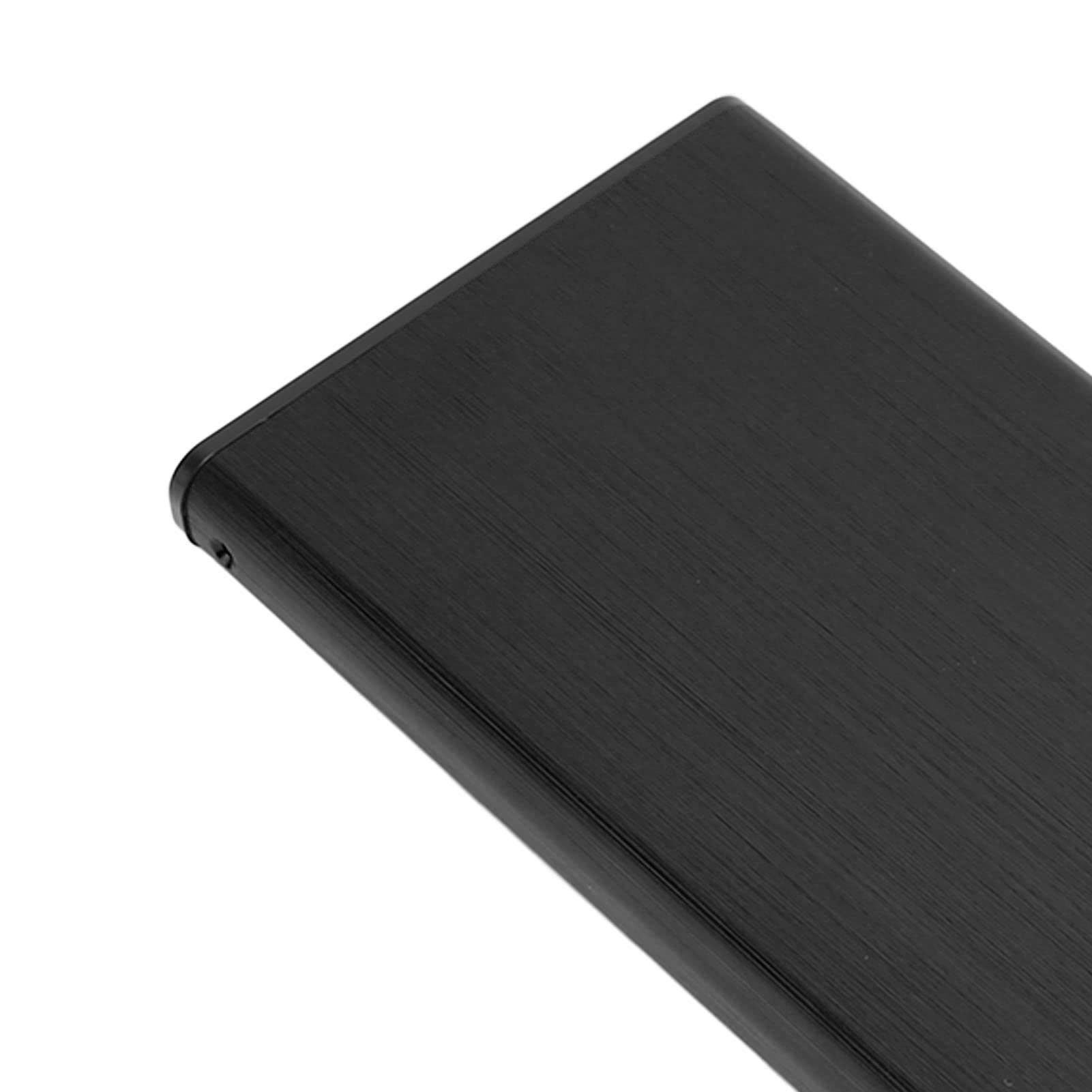 Acogedor USB 3.0 Portable Hard Drive Enclosure 2.5 Inch Aluminum Mobile Hard Drive Enclosure, with LED Status Indicator, Support 2TB Capacity, 6Gbps Transfer Rate (Black)