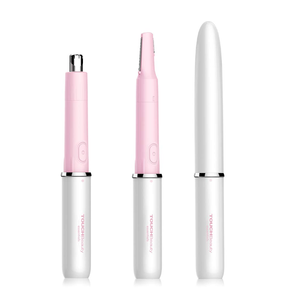 TOUCHBeauty Hair Trimmer for Face Eyebrow Nose Ear Body Hair Trimming, All in ONE Hair Remover for Women & Men Dual Blades Shaver Battery Powered TB-1458