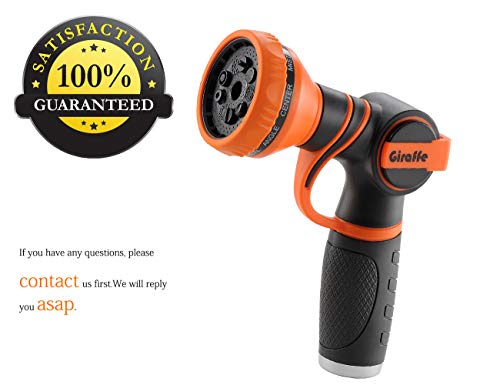 Giraffe Tools Garden Hose Nozzle 9 Pattern Adjustable Sprayer Water Gun for Hose Reel, Car Washing, Dog Washing, Watering
