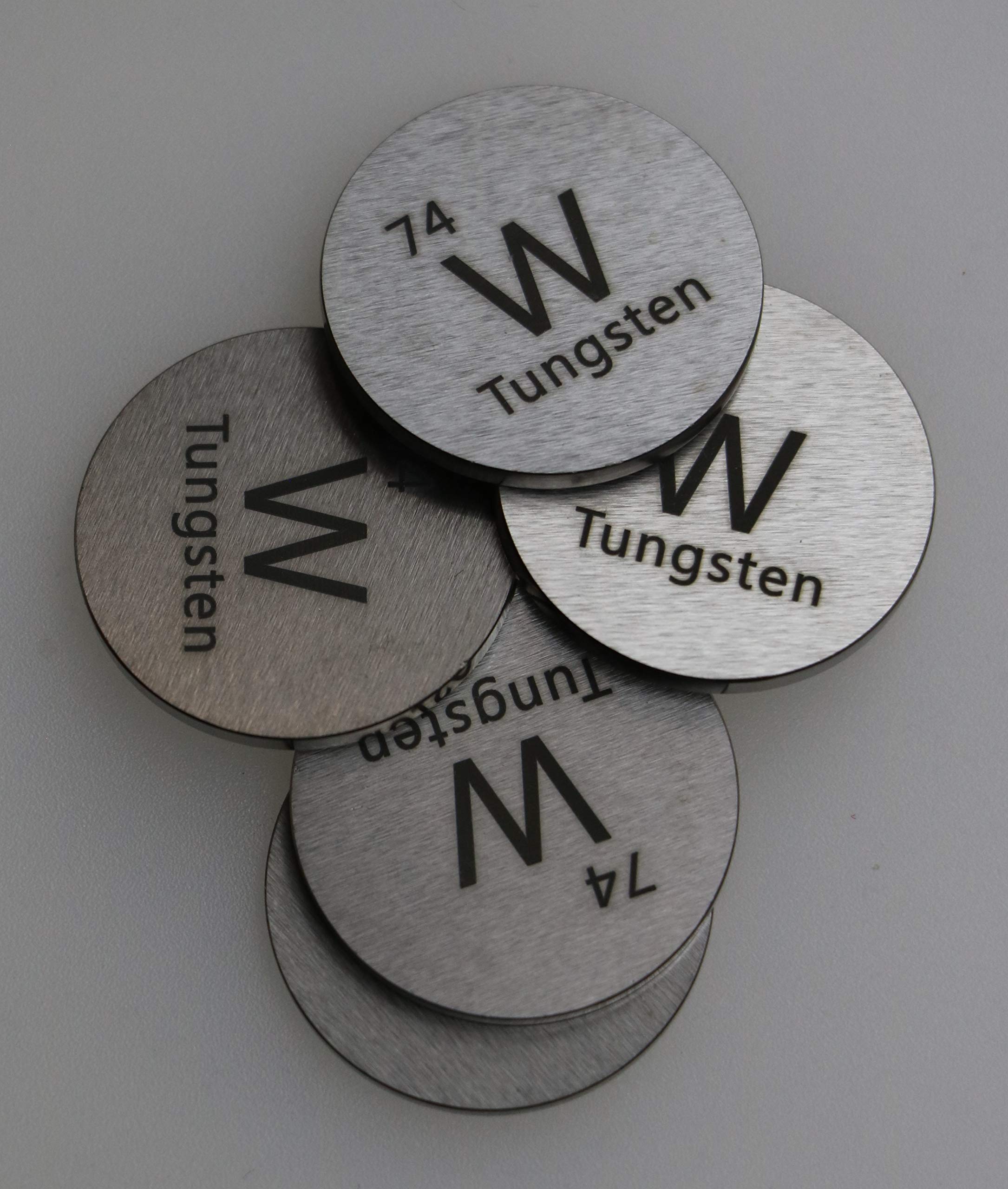 Tungsten (W) 24.26mm Metal Disc 99.95% Pure for Collection or Experiments