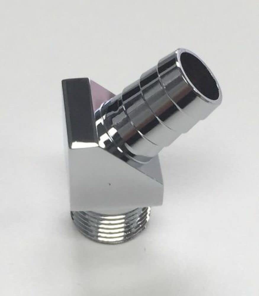 Chrome Aluminum 45 Heater 5/8" Hose Fitting, 1/2 NPT