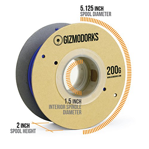 Gizmo Dorks PLA Filament for 3D Printers 1.75mm 200g, Green