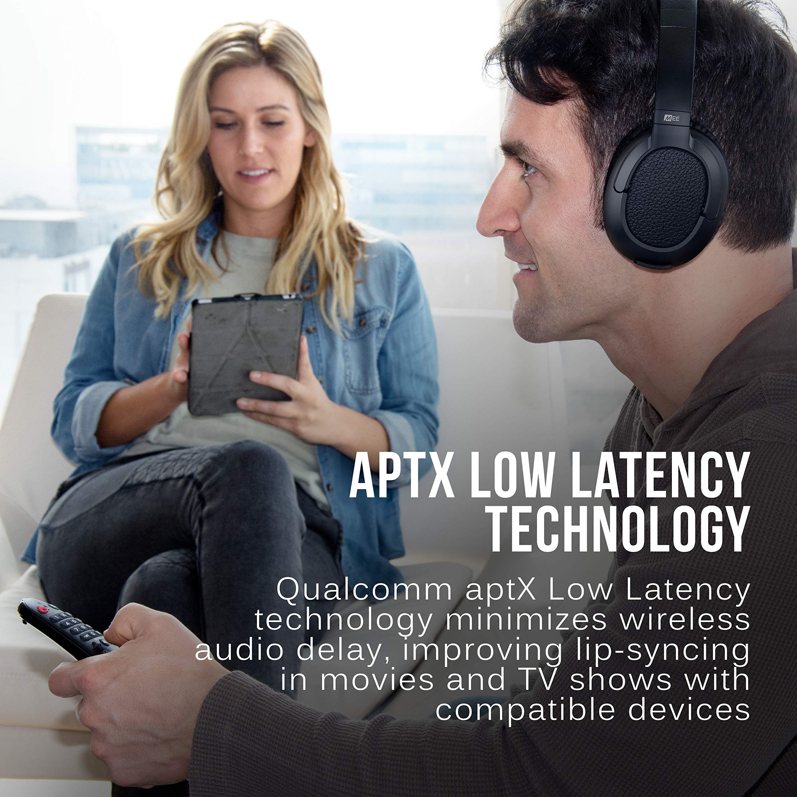 MEE audio Matrix Cinema ANC Bluetooth wireless Active Noise Cancelling headphones with aptX Low Latency, CinemaEAR audio enhancement, and active noise cancellation