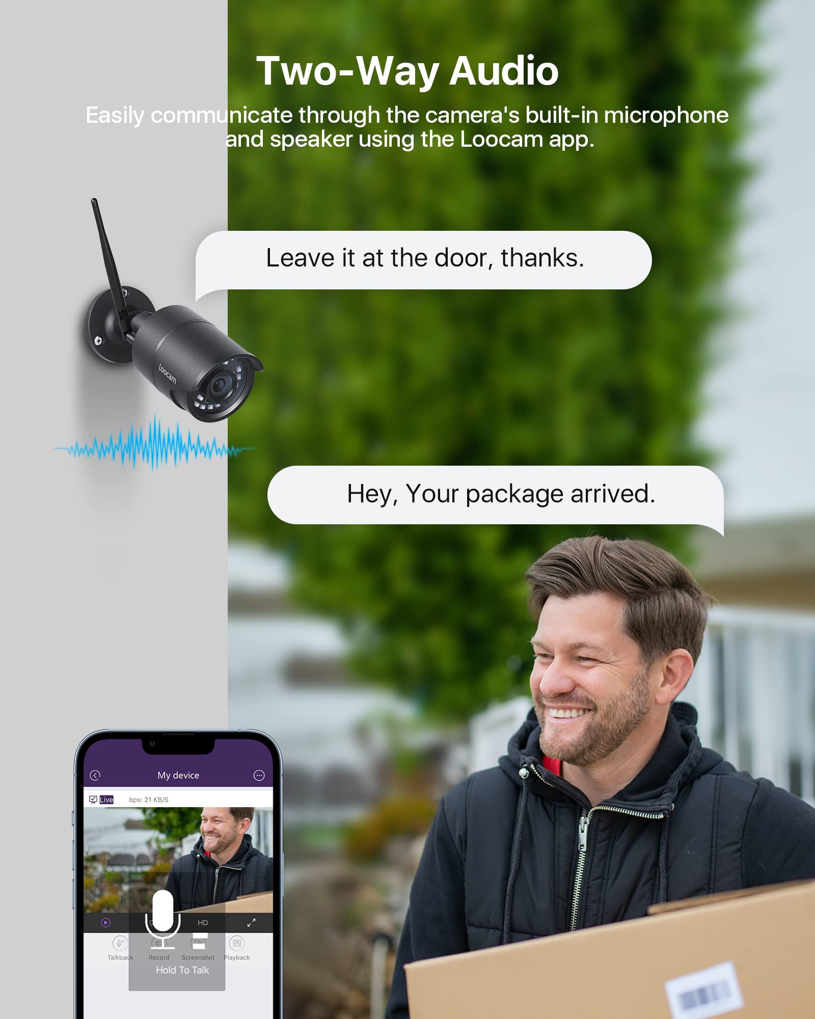 Loocam 900MHz Wireless Security Camera System Outdoor 2TB Hard Drive, 2000ft Long Range Transmission, 4 Camera 6 Channel NVR Surveillance Kit
