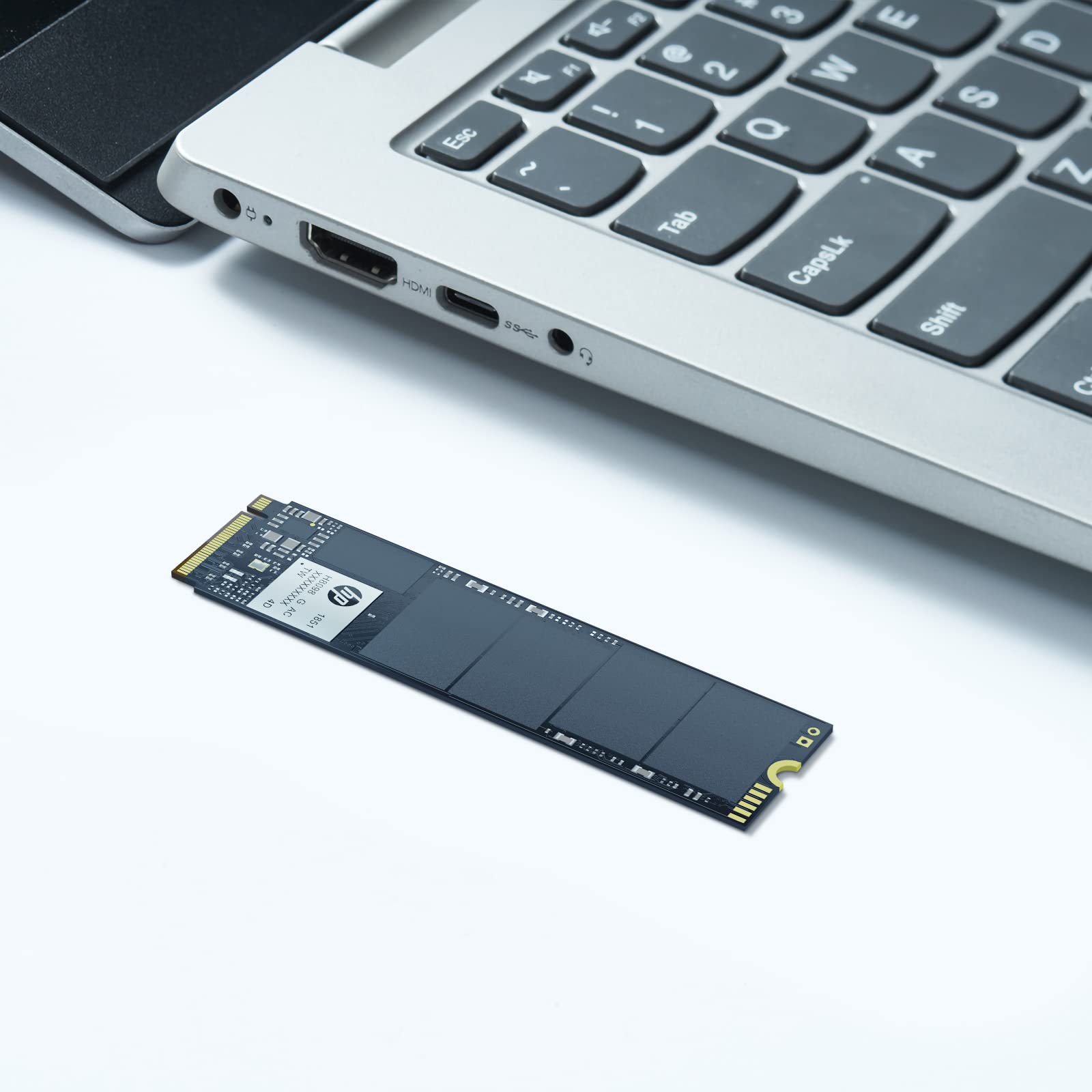 HP EX900 Pro 1TB NVMe PC SSD - PCIe Gen3 (8.0 GT/s) x 4, M.2 2280, 3D NAND Internal Solid Hard State Up to 2250 MB/s with DRAM Cache - 9XL77AA#ABA