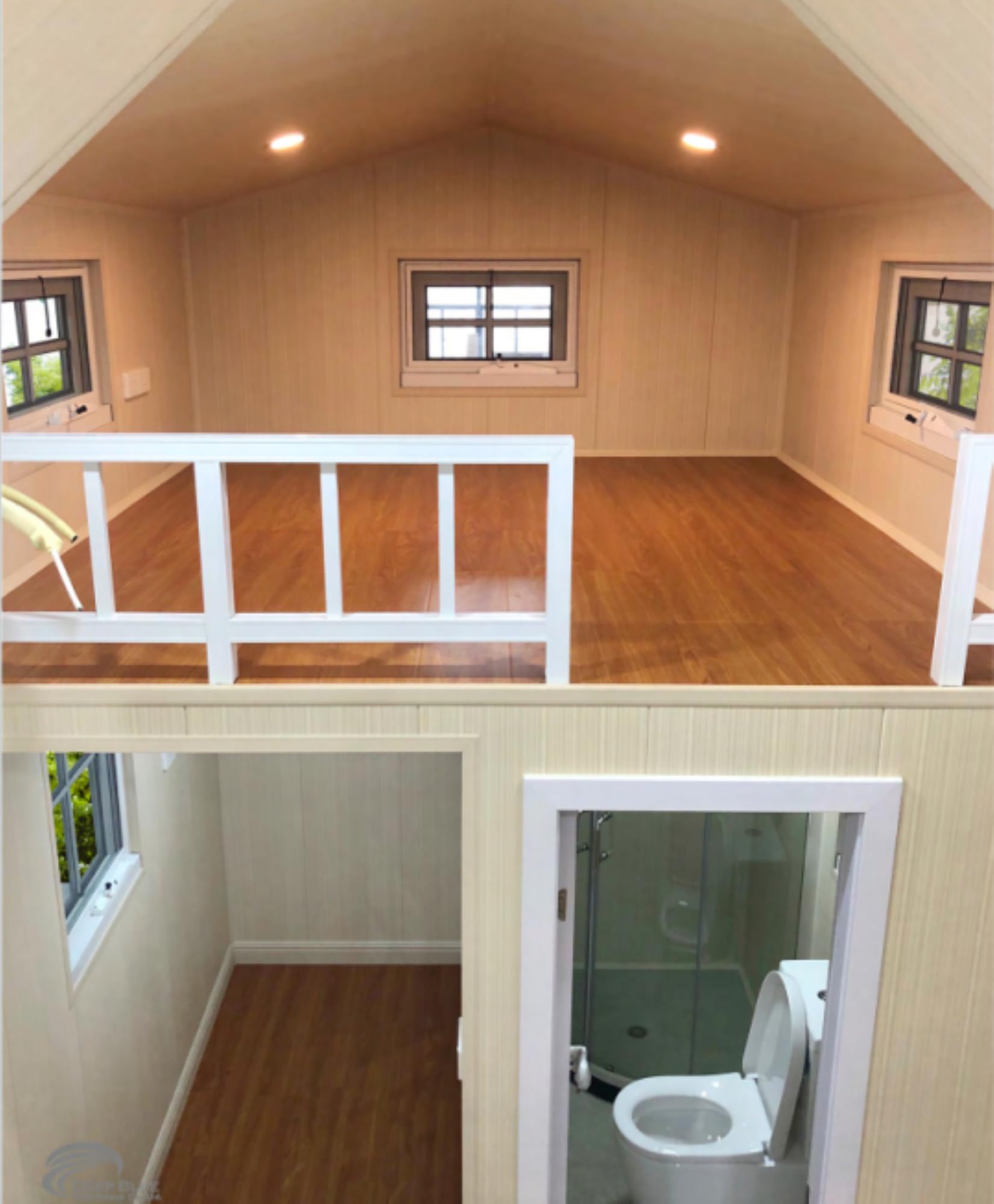 Aluminum Tiny Movable Prefabricated Insulated House with 1 Bathroom, 1-3 bedrooms & 1 Kitchen- Tiny loft House, Mini Caravan,Travel Camper Trailer for Family (Modern, 3, Bedroom)