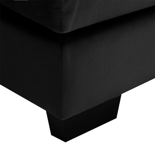 Acosure 123" L Modern U-Shaped Sofa with Double Cushions & 4 Waist Pillows,6-seat Upholstered Symmetrical Sleeper Couch Set W/Chaise & Console,Cupholders & USB Ports,for Living Room,Apartment,Black