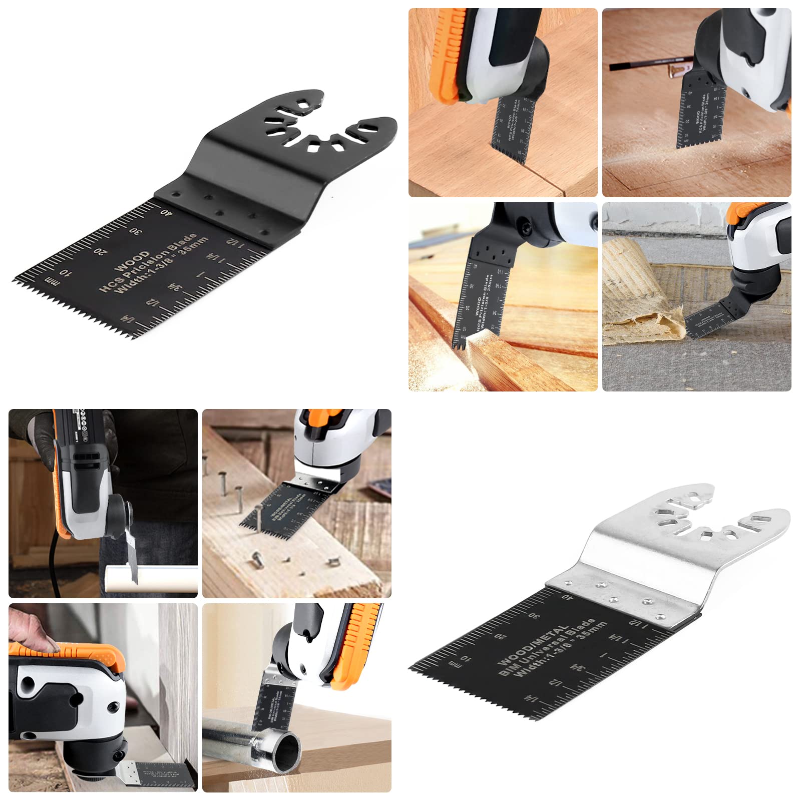 50 PC Oscillating Tool Blades LIGHTIMETUNNEL Multitool Blades Universal Metal Wood Plastic Cutting Saw Blade Fit Dewalt Milwaukee Dremel Chicago Rockwell Fein Bosch Multimaster Makita