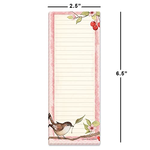 Current Seasonal Birds Magnetic Notepad Set – Set of 12 Mini Memo Pads, 12 Designs, 30-Sheet Pads, 2½ x 6½ Inches, Shopping List, To-Do Notes, Printed in The USA
