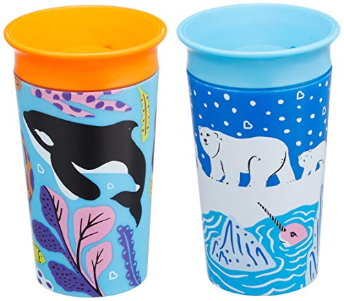 Munchkin 17424: 9Oz Miracle 360° Wildlove Sippy Cup - 2Pk (Assorted)