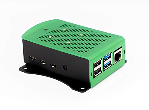 Raspberry Pi Wall Mount Metal case (Raspberry Pi 4, Green/Black)