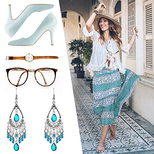 4 Pair Bohemian Vintage Earrings Dangle Drop Earring Jewelry Accessories for Women Supplies