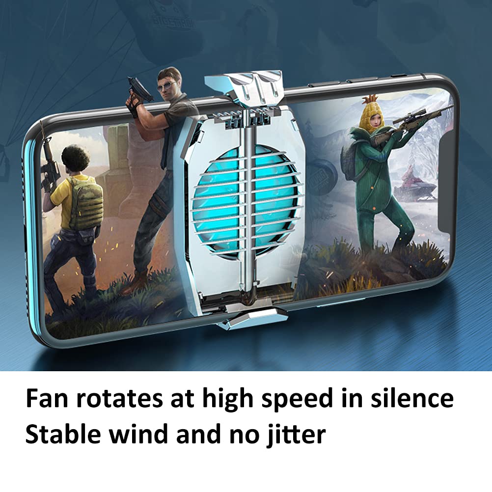 Ivishow Phone Cooler with Cooling Fan Portable Gaming Radiator Gifts for Watching Videos & Mobile Games, Compatible with 4-6.7 Inch Android & iOS Phone