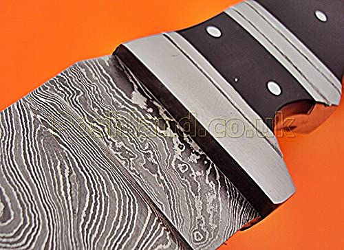 CF-51 Custom Handmade Damascus Steel Chef Knife - buffalo horn with Stainless Steel Bolsters