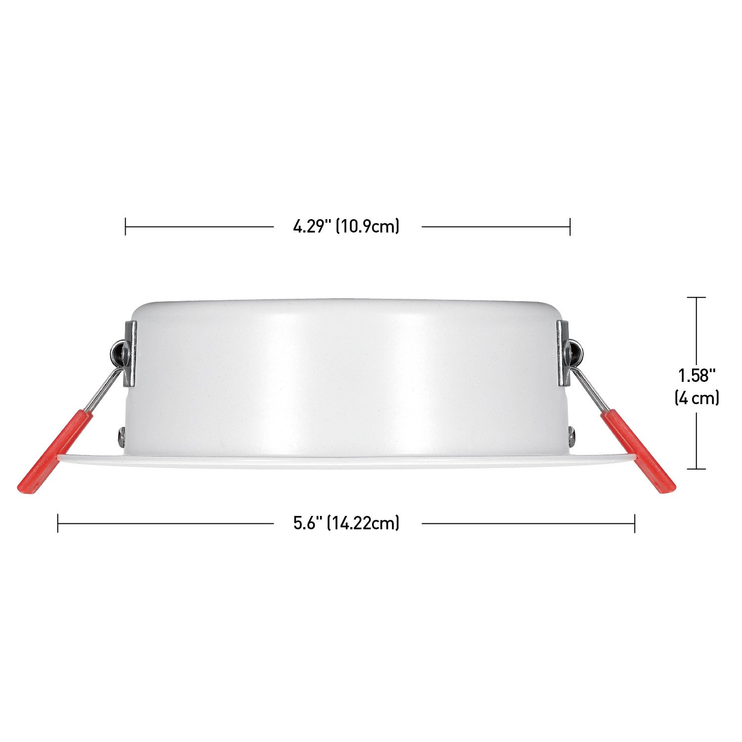 Globe Electric 91127 4" Ultra Slim Swivel LED Integrated Recessed Lighting Kit 4-Pack, 9 Watts, Energy Star, IC Rated, Dimmable, Wet Rated, White, 4.25" Hole Size, LED Recessed Light, Bathroom Lights
