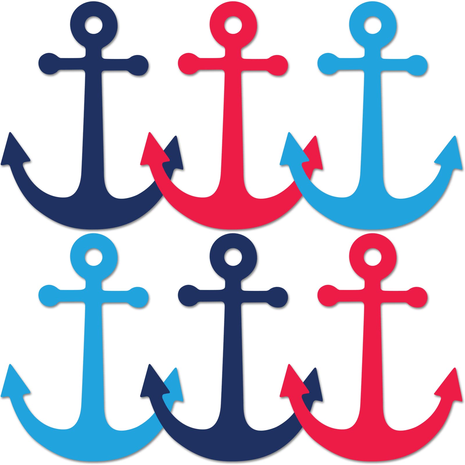6 Pcs Anchor Cruise Door Magnets Cruise Door Decorations Magnetic Sea Ship Car Magnet Stickers Ocean Fridge Door Magnets Decor for Carnival Cruise Refrigerator Door