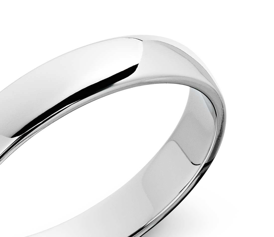 4mm Sterling Silver High Polish Plain Dome Tarnish Resistant Comfort Fit Wedding Band Ring Sizes 6-12 (10)