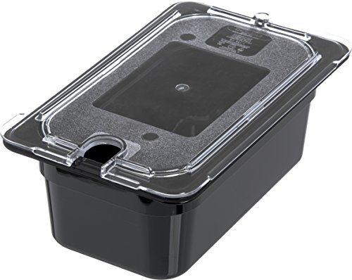 CFS 3068103 StorPlus Fourth Size Food Pan, Polycarbonate, 4" Deep, Black, Model Number: 3068103-E