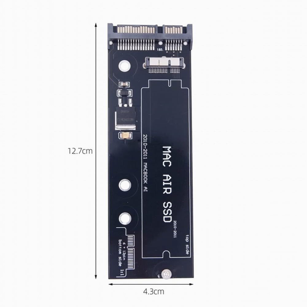 chenyang PCBA 12+6pin SSD to SATA 22Pin Hard Disk Cartridge Drive for 2010 2011 Mac Air A1369 A1370 SSD