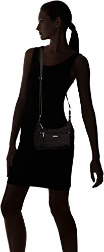 Baggallini womens Out About Bagg With Rfid Wristlet top handle handbags, Black, One Size US