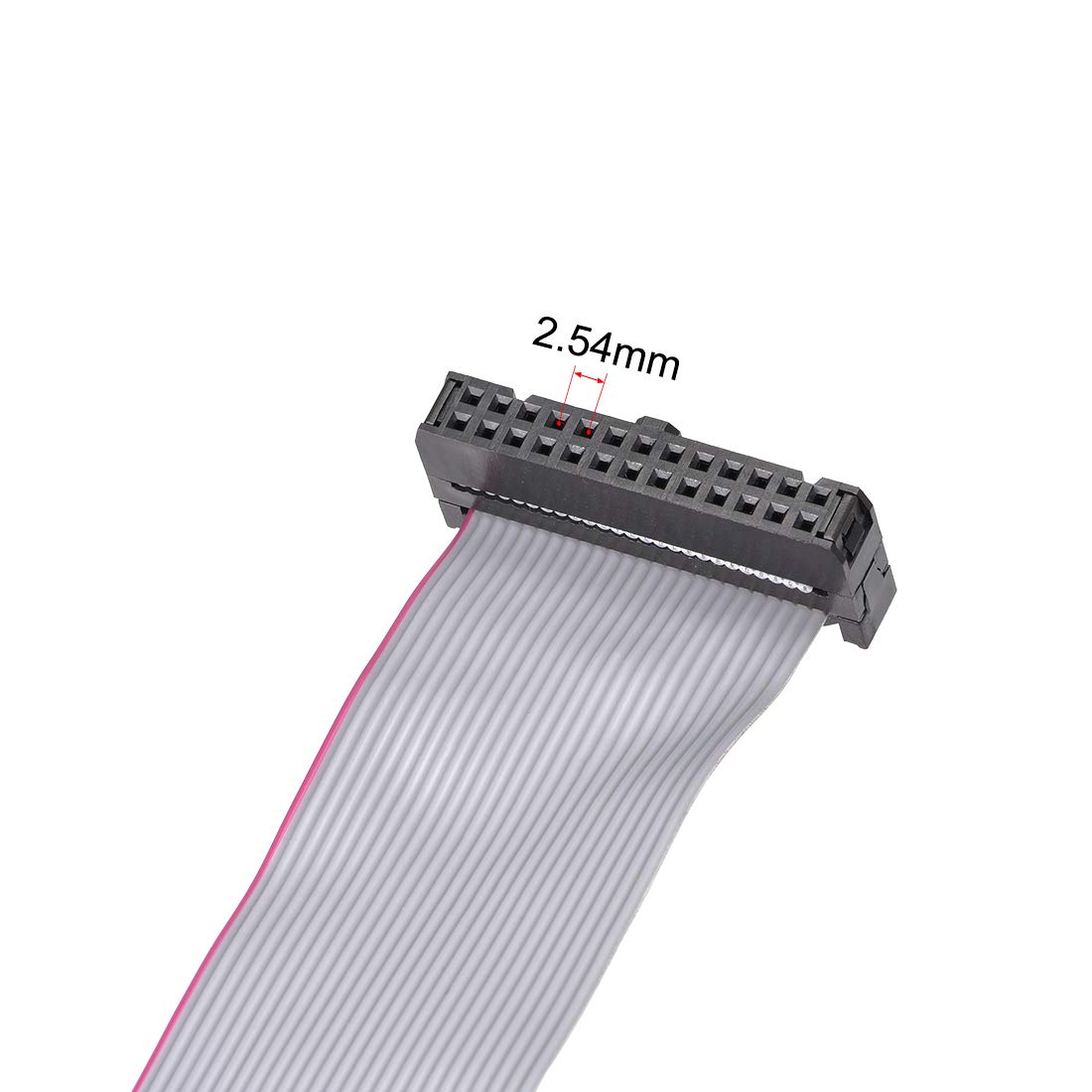 uxcell IDC Wire Flat Ribbon Cable DB25 Female to FC-26 Female Connector 2.54mm Pitch 20cm Length, 2pcs