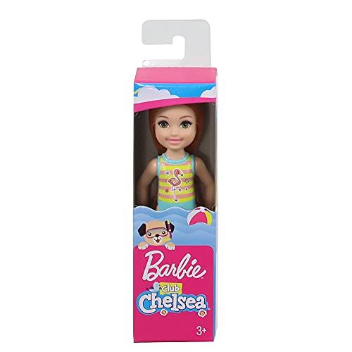 Barbie Club Chelsea Beach Doll, Flamingo Bathing Suit