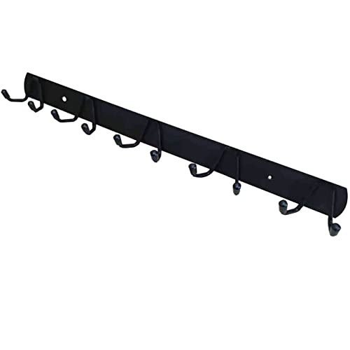AOLZUNK Coat Rack Wall Mounted - 5 Hooks, Heavy Duty Metal Hook, Stainless Steel Coat Hook Rail for Your Entryway, Kitchen, Bedroom
