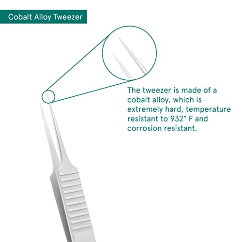 Cobaltima (Cobc0) - 5-CO - Tweezers - Ultra Fine Point - Straight Tapered - Five Star - Cobalt, 0.0394 Height, 0.3930 Wide, 4.25" Length