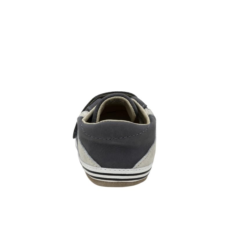 Robeez Baby Boys First Kicks, Adam Grey Leather, 9-12 Months
