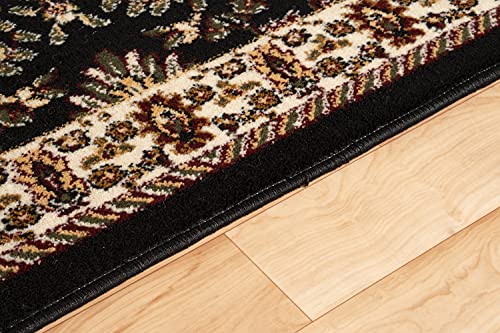 Great American Distributors Hearth Slice Fireplace Rug - Log Cabin Decor, Kitchen Carpet, Accent Rug, Fire Resistant Mat, Traditional Designs, 2'2" x 3'3" (Cream/Black)