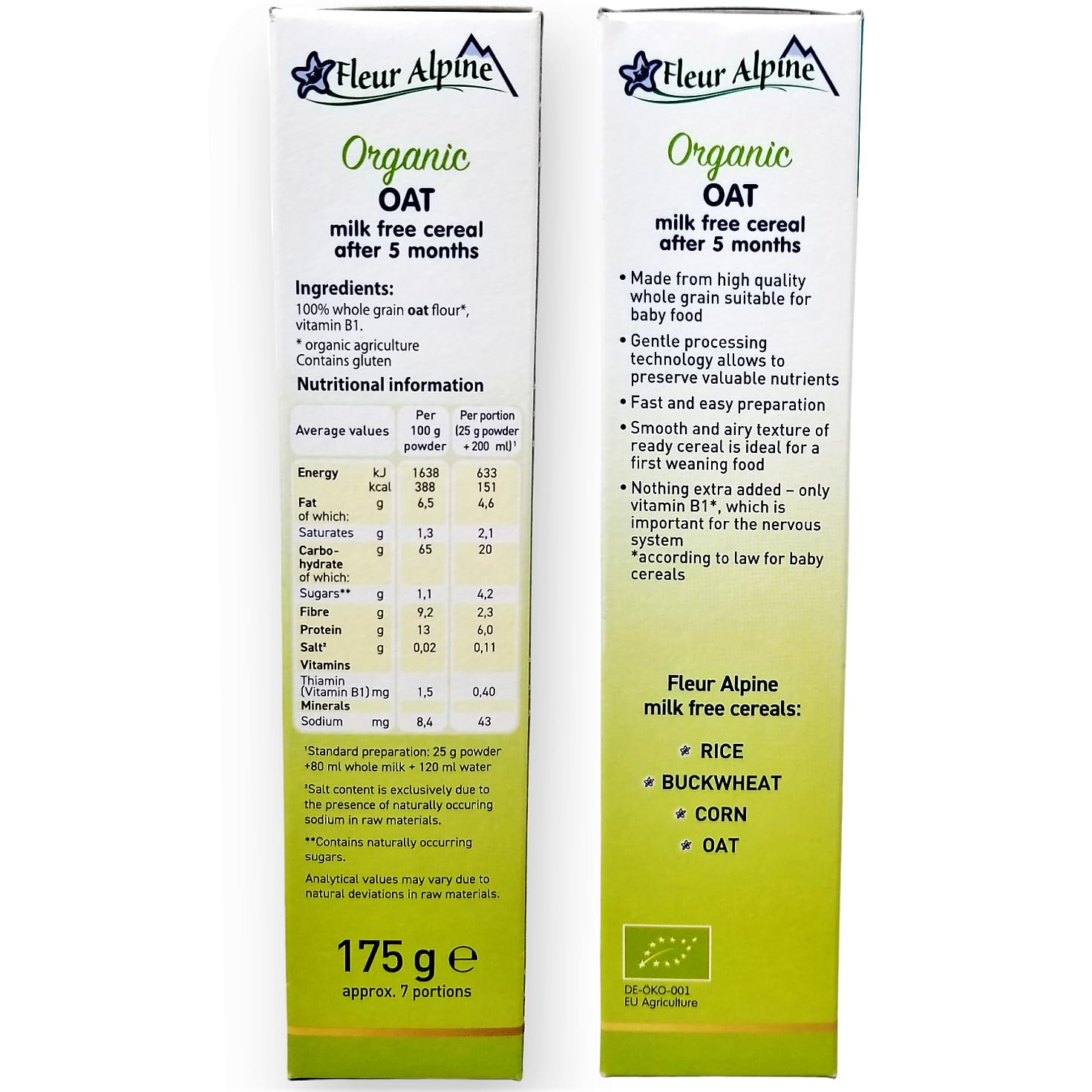 Fleur Alpine Beby Cereal for Babies from 5 months 175g from Germany (Oatmeal)