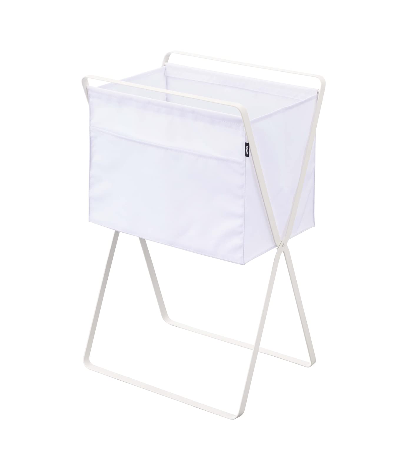 Yamazaki Home Tower Space Saving Storage Hamper, 27.6" - Steel - 9.8 Gallons, 35 Liters