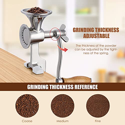 CGOLDENWALL 700g Electric Grain Grinder with Hand Crank Grinder