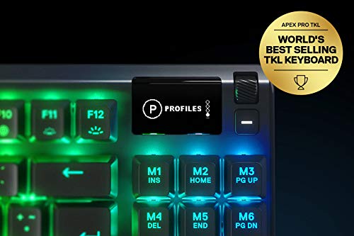 SteelSeries Apex Pro TKL - Mechanical Gaming Keyboard - Adjustable Actuation Switches - OLED Smart Display - Compact Form - French AZERTY Layout