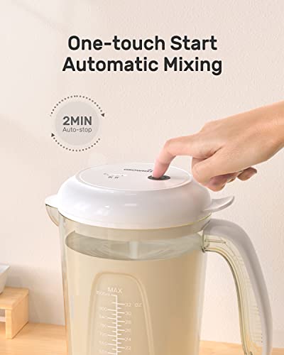 Grownsy Baby Formula Mixer Pitcher 32OZ, Magnetic Charging Electric Formula Mixing Pitcher, Auto Mixing for Formula Powder, Breastmilk, Without Air Bubbles or Lumping, BPA Free, Easy to Clean
