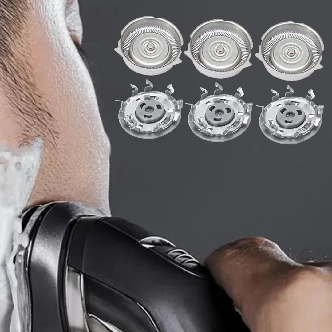 FLN SH50/52 Replacement Heads for Series 5000, Razor Blades Lift and Cut Sharp No Pulling Hair Shaver Heads Easy Install
