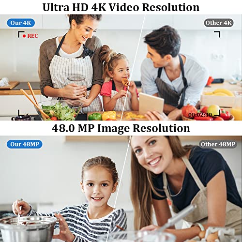 4K 48MP Kids Camera 2.8’’ Screen 16X for Digital Camera 32GB Micro SD Card and 2 Batteries Convenient and Easy to Operate Digital Camera Black