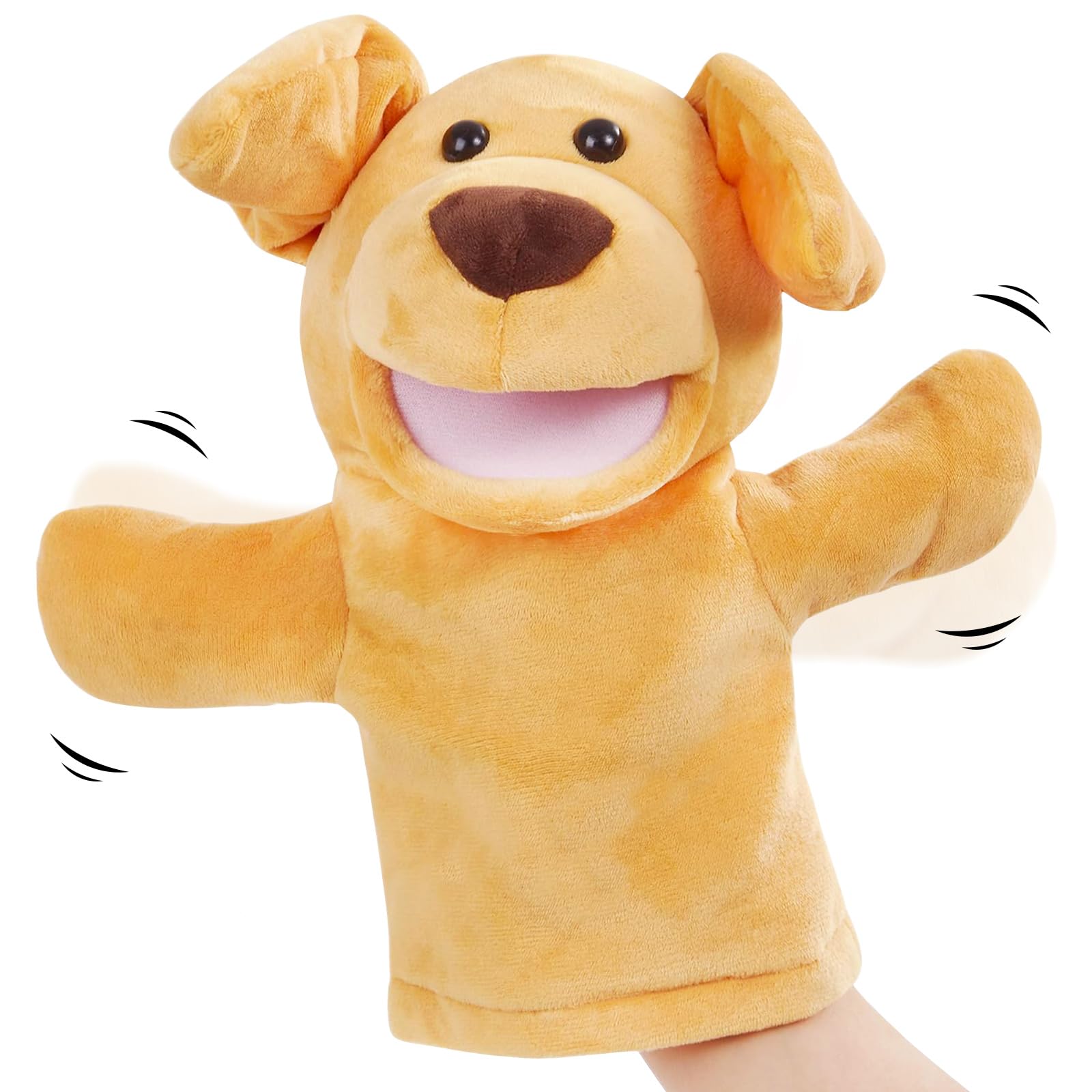 CozyWorld Dog Hand Puppet Puppy Muppets Plush Toys Show Developing Intelligence Gifts for Adults and Kids,10‘’