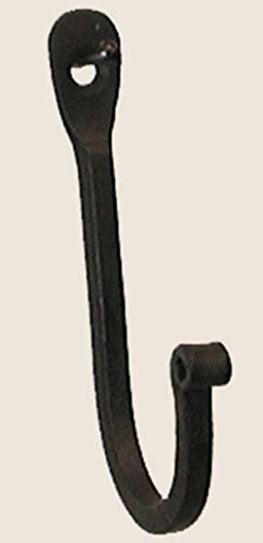 Colonial Tin Works Vintage Hand Forged Iron Classic Early American Plain Hook Black Set of 12 (Set of 12)