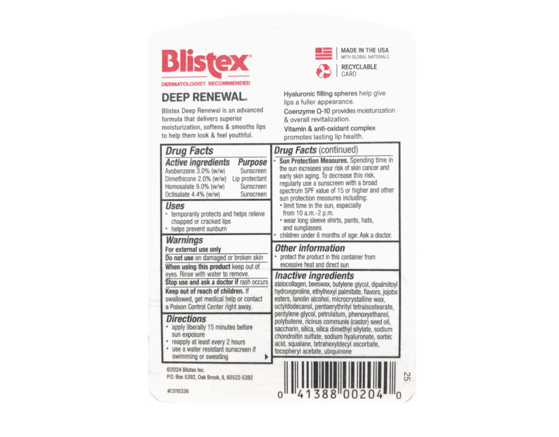 Blistex Deep Renewal, Anti-Aging Treatment (Pack of 2)