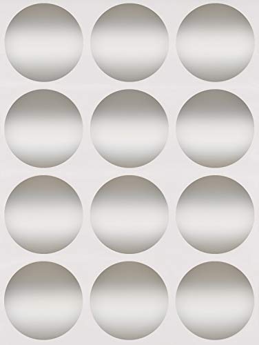 Royal Green Round Silver Stickers Seals Perfect for Envelopes and Invitations 38mm (1.5 in) 60 Pack