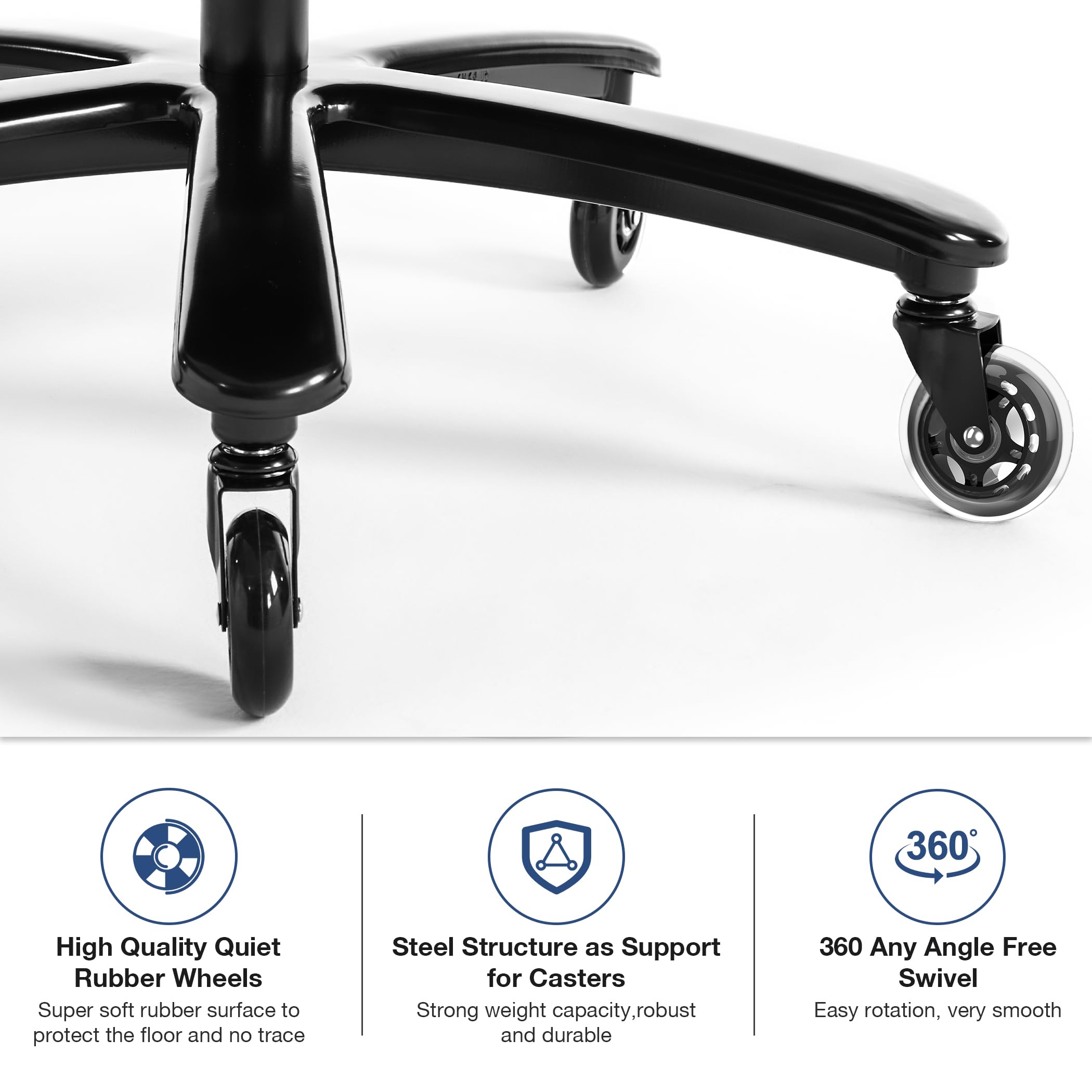 500lbs Big and Tall Office Chair Click2 Lumbar Support Ergonomic Executive Office Chair for Heavy People Wide Seat Home Office Desk Chair with Quiet Rubber Wheels Heavy Duty Metal Base Computer Chair