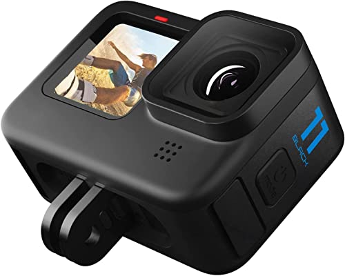 GoPro HERO11 (Hero 11) Black - Waterproof Action Camera with 5.3K HD Video, 27MP Photos, Live Streaming, Webcam + 2pc 64GB Memory Card, High Speed Card Reader + Hero 11 Action Bundle (59 Items)